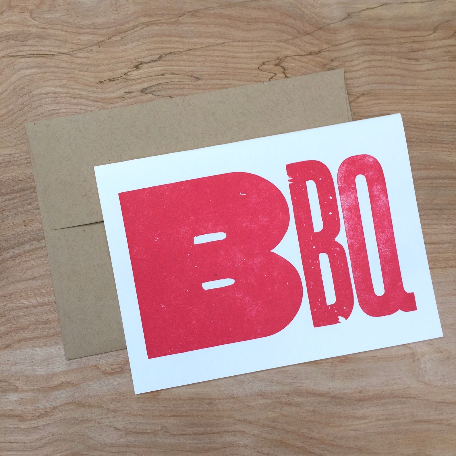 1 RED BBQ Greeting Card Grilling Cookout Barbecue Comfort | Etsy