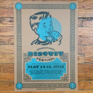 BISCUIT POSTER Southern Cooking Kitchen Decor 2015 Biscuitfest ...