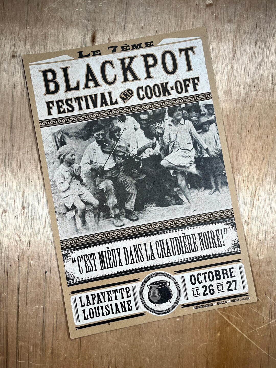 BLACK POT Cajun Music FESTIVAL & Cookoff Lafayette, Louisiana 2012 Hand ...