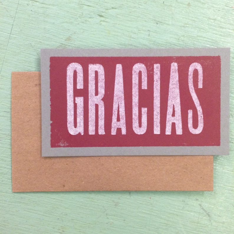 20 GRACIAS CARDS Mini Cards Spanish Thank You Tiny Notes | Etsy