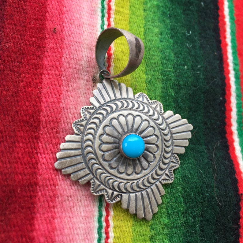 TURQUOISE PENDANT Sterling Silver Diamond Square Shape Gifts - Etsy