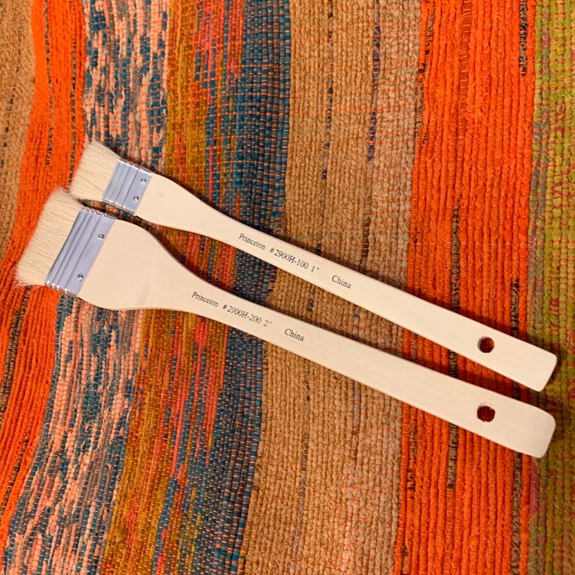 Pair of HAKE PAINT BRUSHES 1 inch 2 inch Natural bristles | Etsy