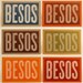 Besos Thanks I Love You Bonjour Cards SET of FOUR - Etsy