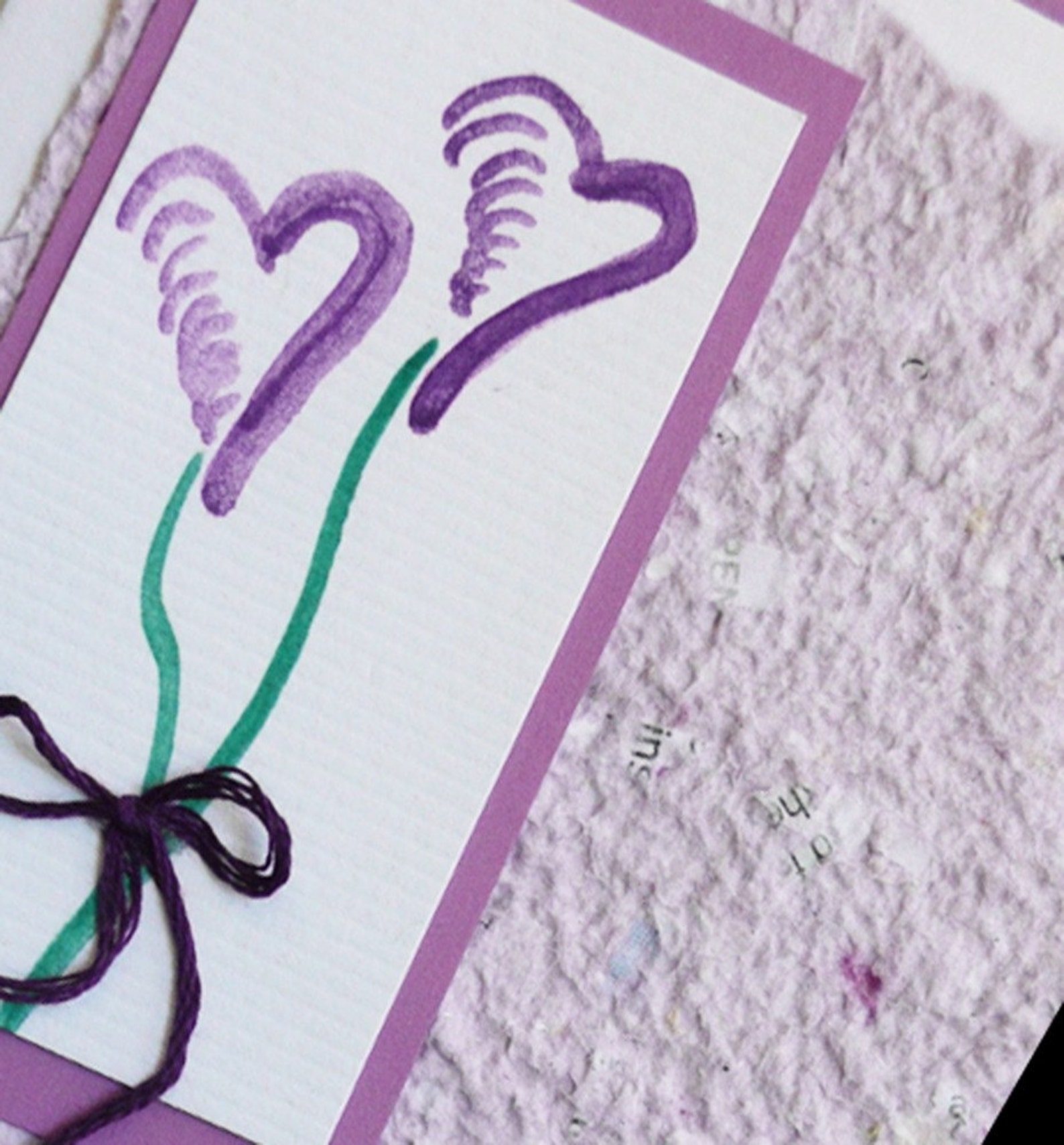 Sympathy Quote Card With Purple Heart Flowers - Etsy