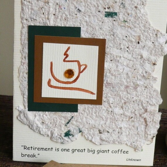Retirement is One Big Coffee Break Greeting Card - Etsy