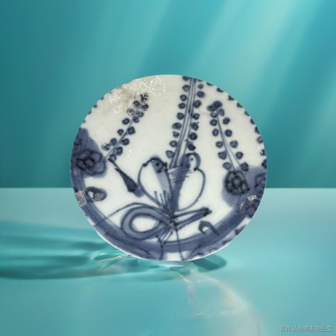 Authentic Chinese Porcelain Blue and White Shard, Hand Painted Two ...