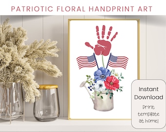 Firework Handprint Craft | Patriotic Handprint Art | Printable Craft ...