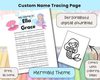 Custom Name Tracing Page | Custom Handwriting Practice Sheet | Name ...