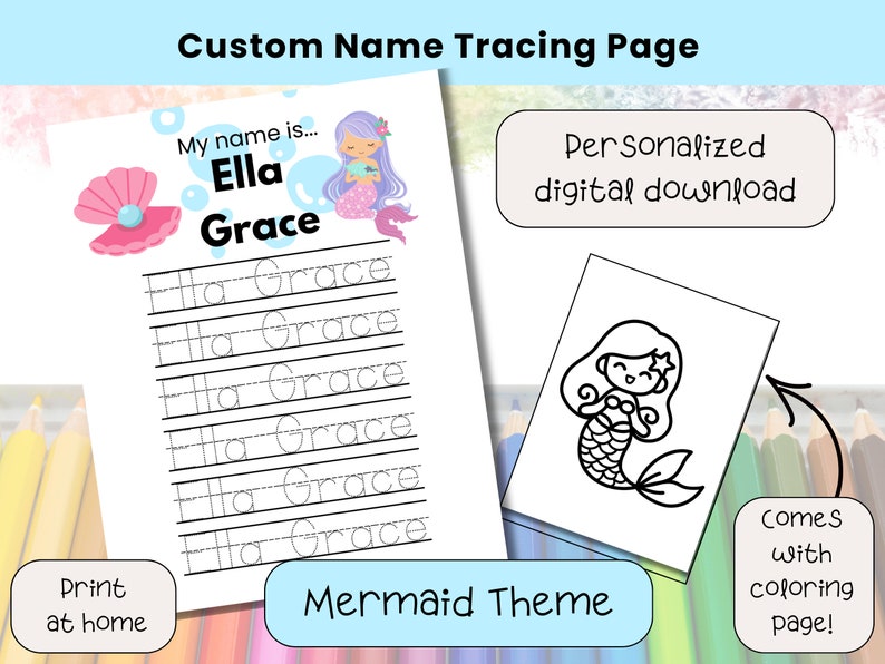 Custom Name Tracing Page | Custom Handwriting Practice Sheet | Name ...