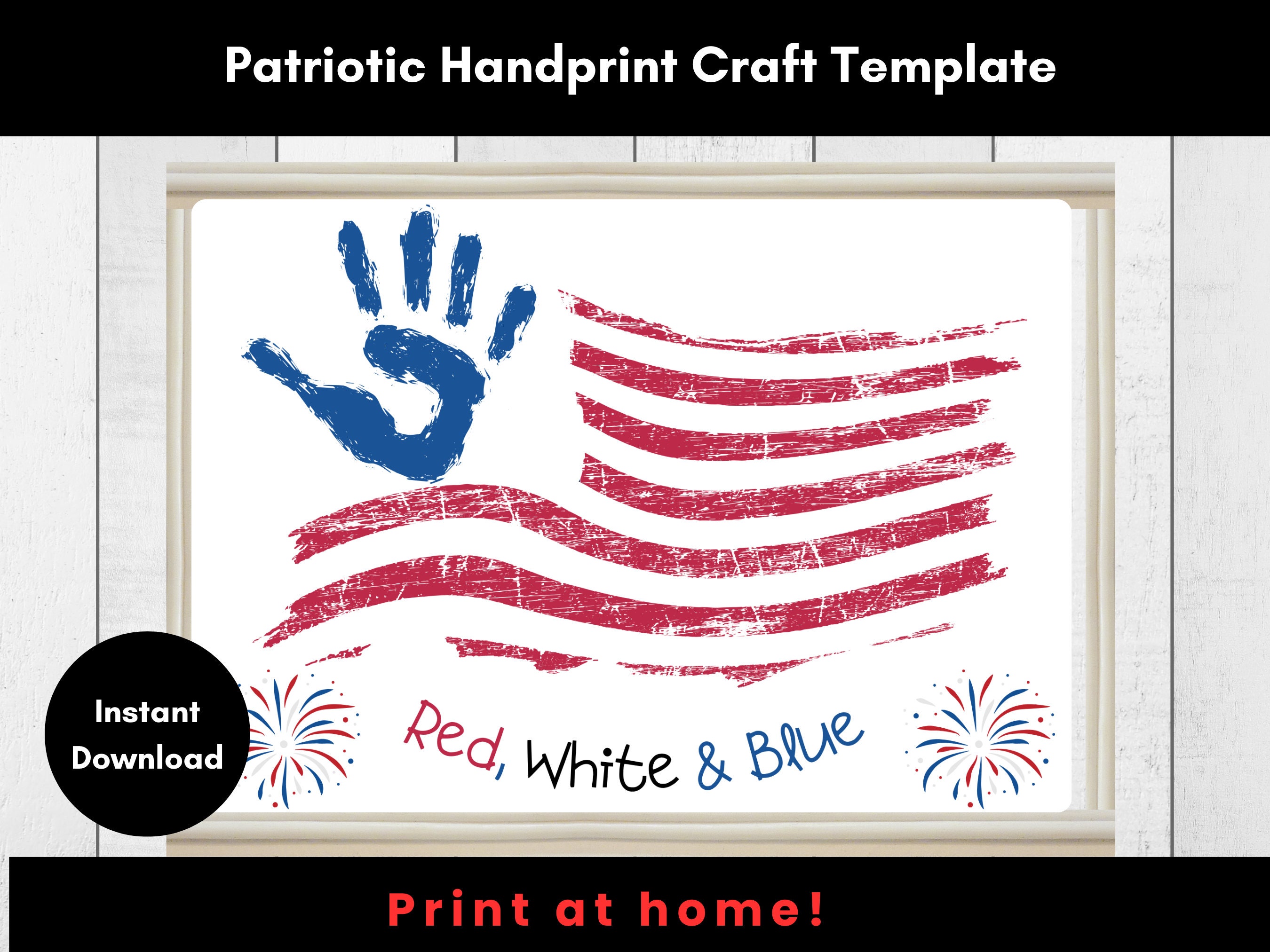 American Flag Handprint Craft | Patriotic Art | Red, White & Blue ...