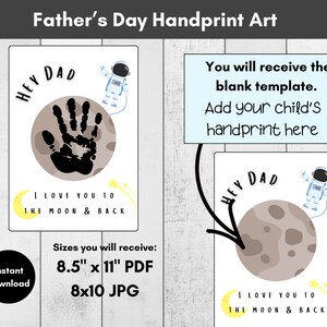Father's Day Handprint Art | DIY Handprint Craft Printable | Father's ...