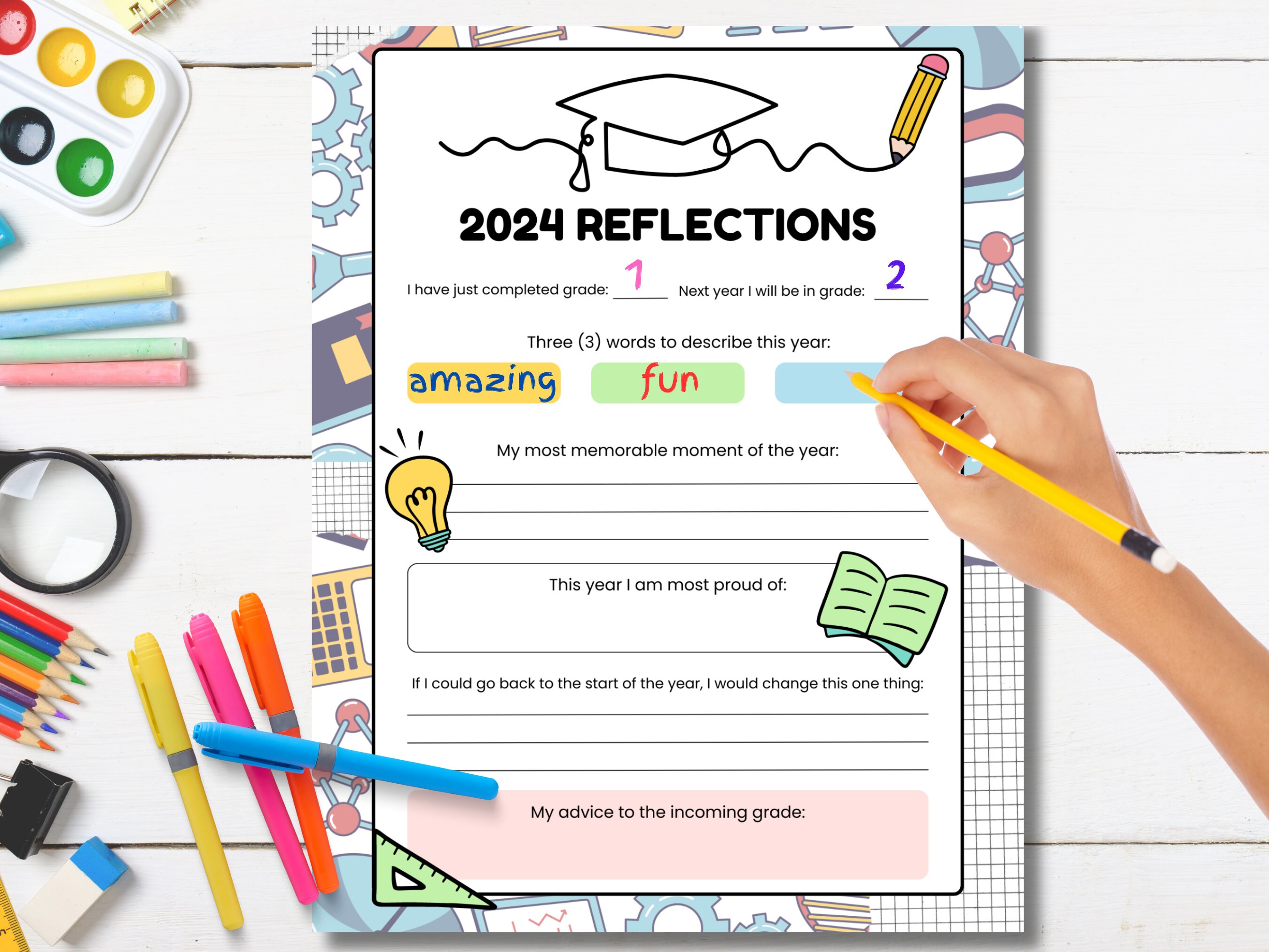End of School Year Review Page Student Reflection Printable Printable ...