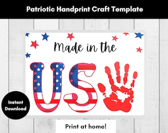 Patriotic Handprint Craft | Memorial Day Handprint | 4th of July ...