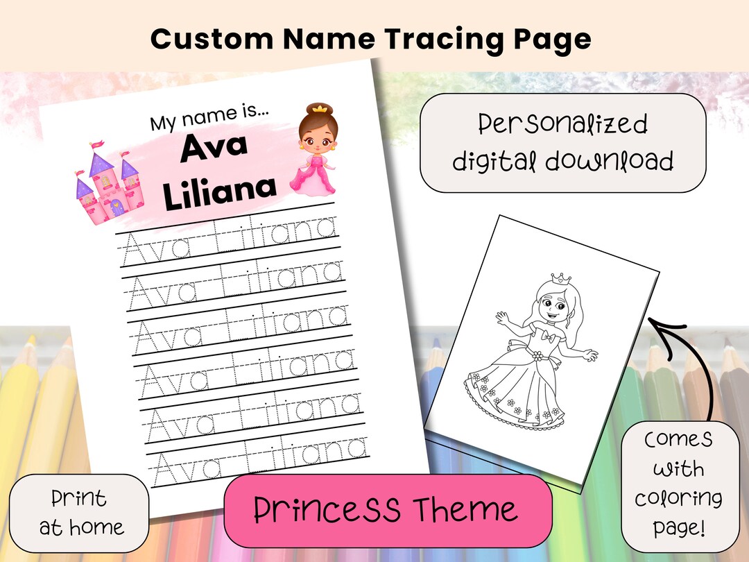 Custom Name Tracing Page | Custom Handwriting Practice Sheet | Name ...