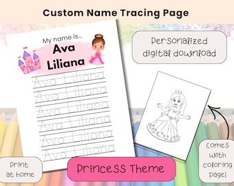 Custom Name Tracing Page | Custom Handwriting Practice Sheet | Name ...