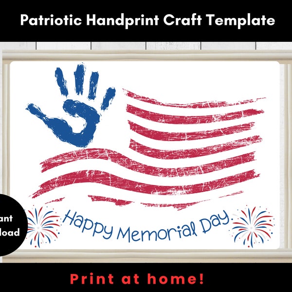 Memorial Day Handprint Craft - Etsy