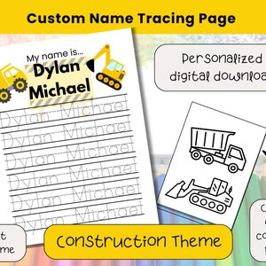 Custom Name Tracing Page | Custom Handwriting Practice Sheet | Name ...