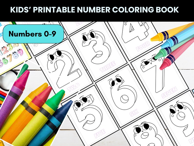Kids Printable Number Coloring Book Printable Coloring Pages Teacher ...