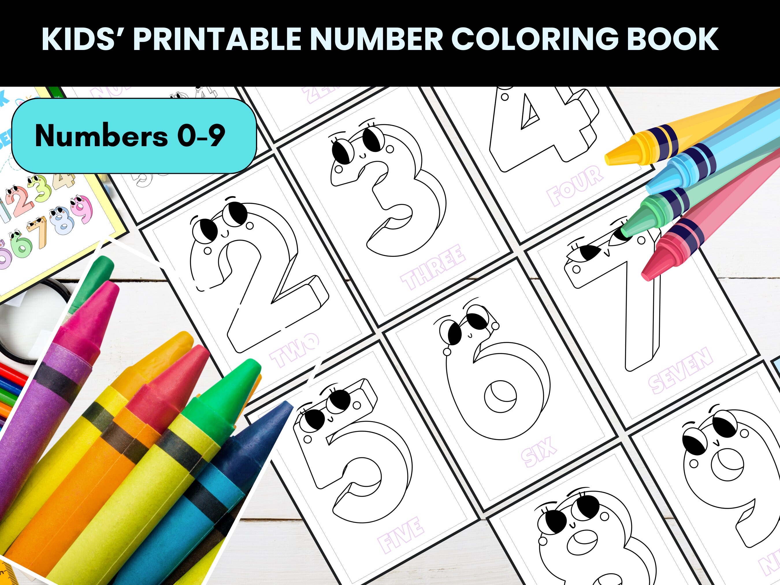 Kids’ Printable Number Coloring Book | Printable Coloring Pages ...