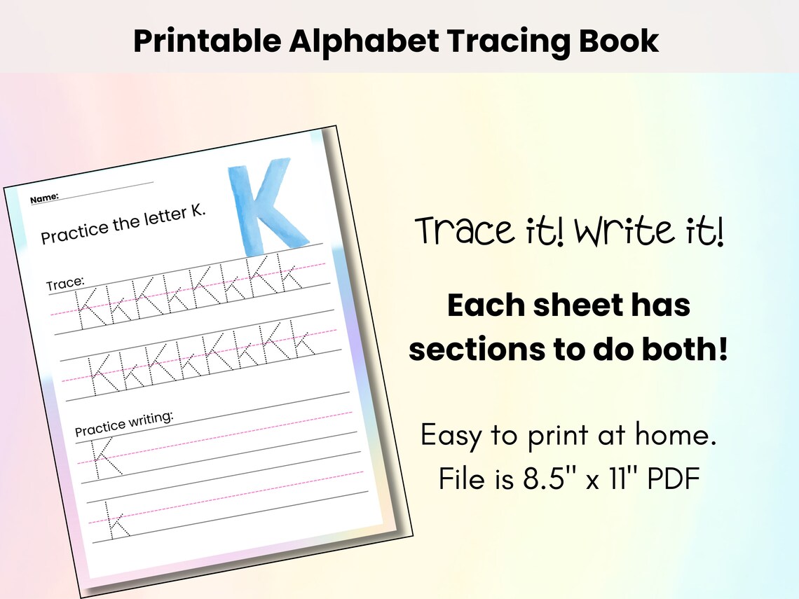 Kids Printable Alphabet Tracing Sheets | Handwriting Practice | Kids ...