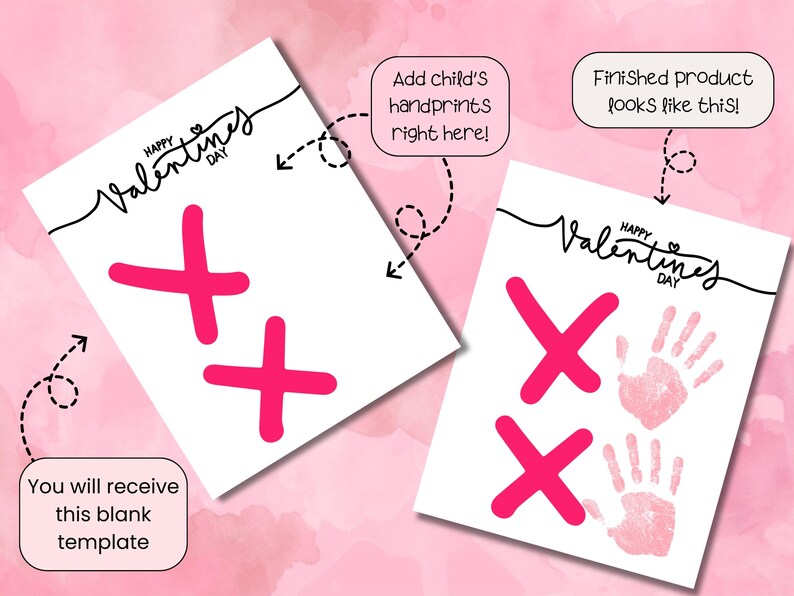 XOXO Valentines Day Handprint Art | DIY Hand Toddler Preschool ...