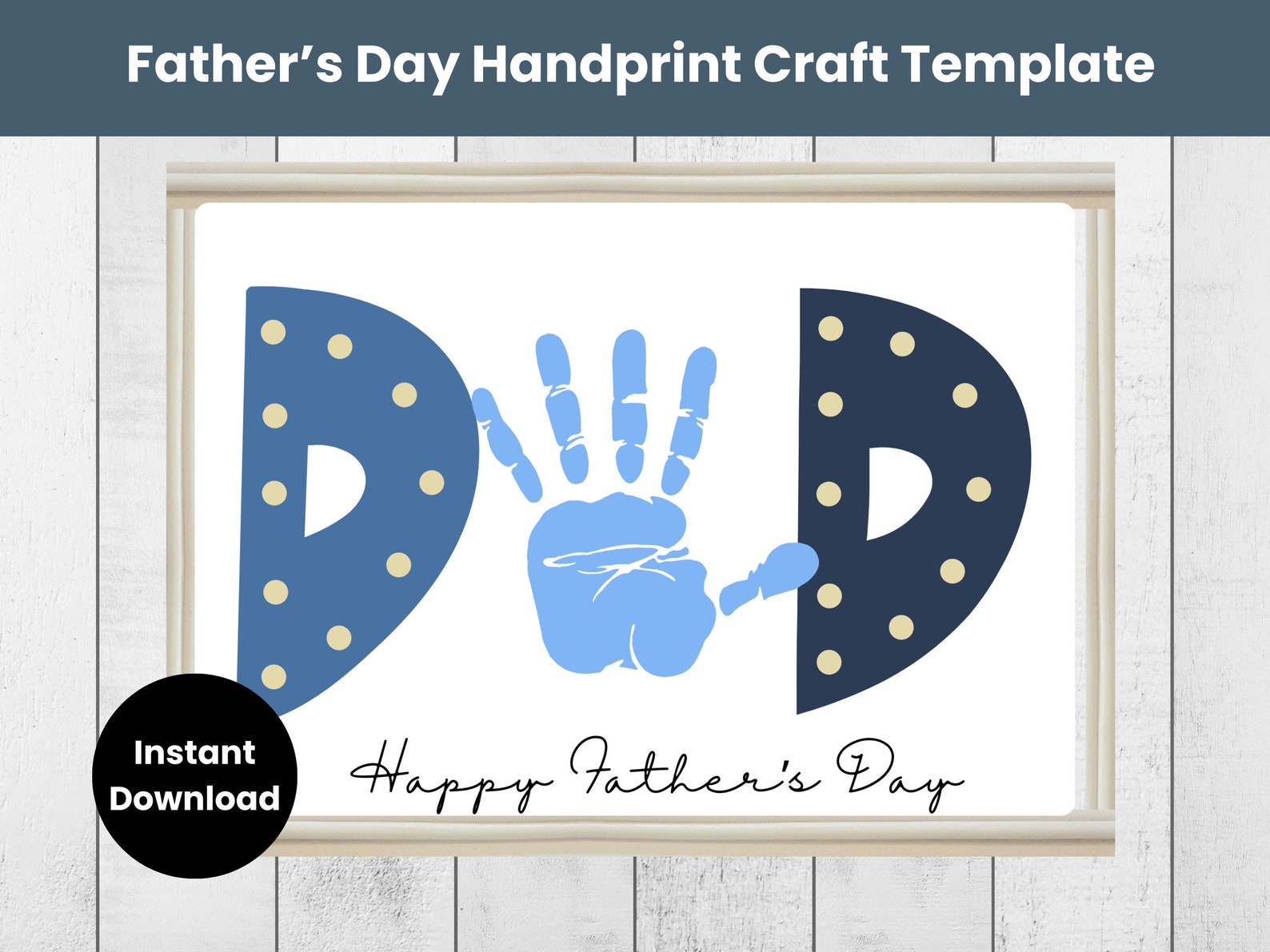 Father’s Day Handprint Art | DIY Handprint Craft Printable | Father’s ...