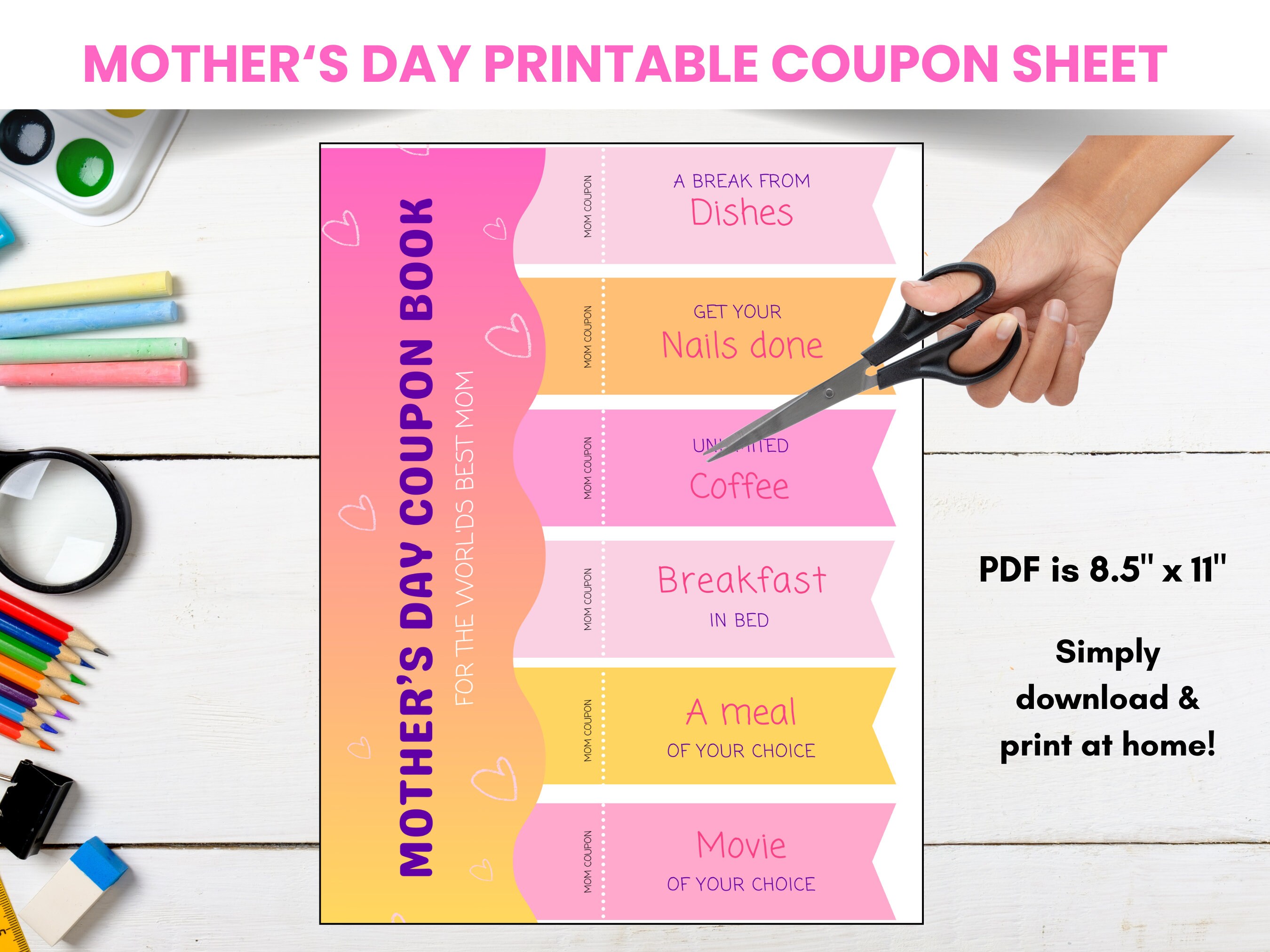 Mother's Day Coupon Book Printable Mothers Day Gift Mothers Day ...