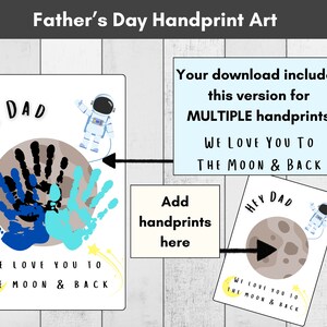 Father's Day Handprint Art | DIY Handprint Craft Printable | Father's ...