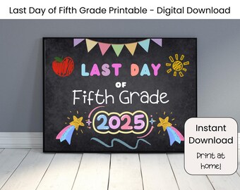 Last Day of Preschool Printable Sign | Last Day of Pre-k | Last Day of ...