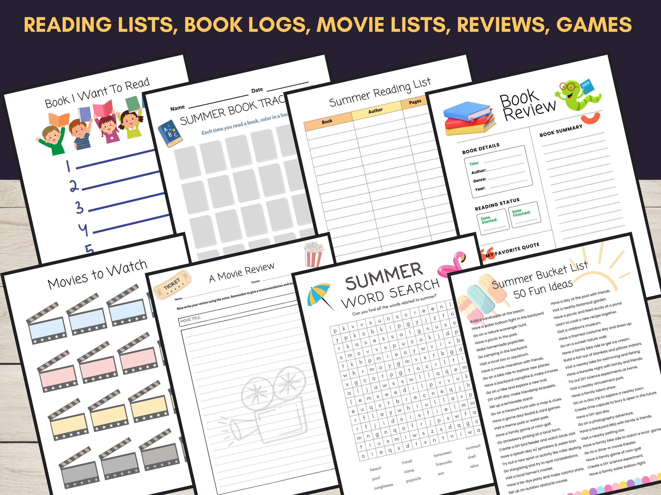 PRINTABLE SUMMER 2025 Planner Bundle for Kids | Summer Calendar ...