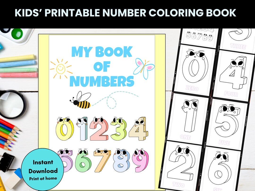 Kids’ Printable Number Coloring Book | Printable Coloring Pages ...
