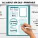 All About My Dad Printable | Father’s Day DIY Gift | Keepsake for Dad ...