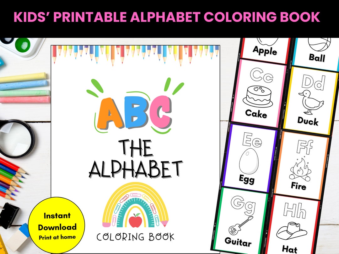Kids’ Printable ABC Alphabet Coloring Book | Printable Coloring Pages ...