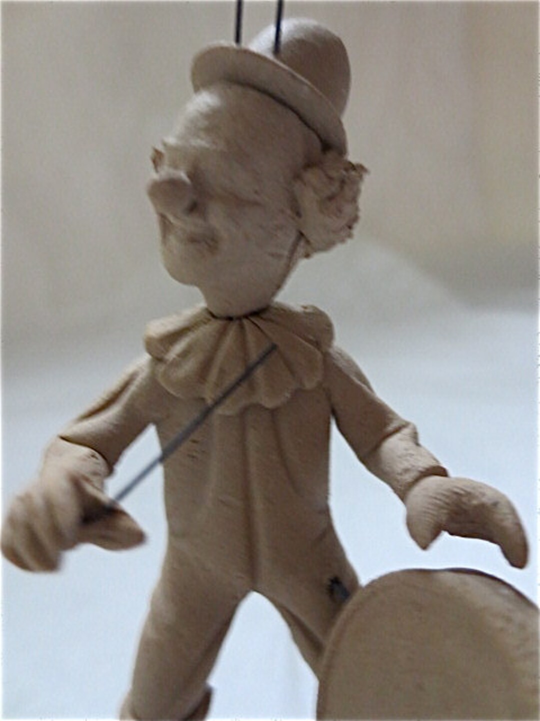 Terra Cotta Clown Vintage With Drum - Italian Ceramic Figurines - Tiny ...