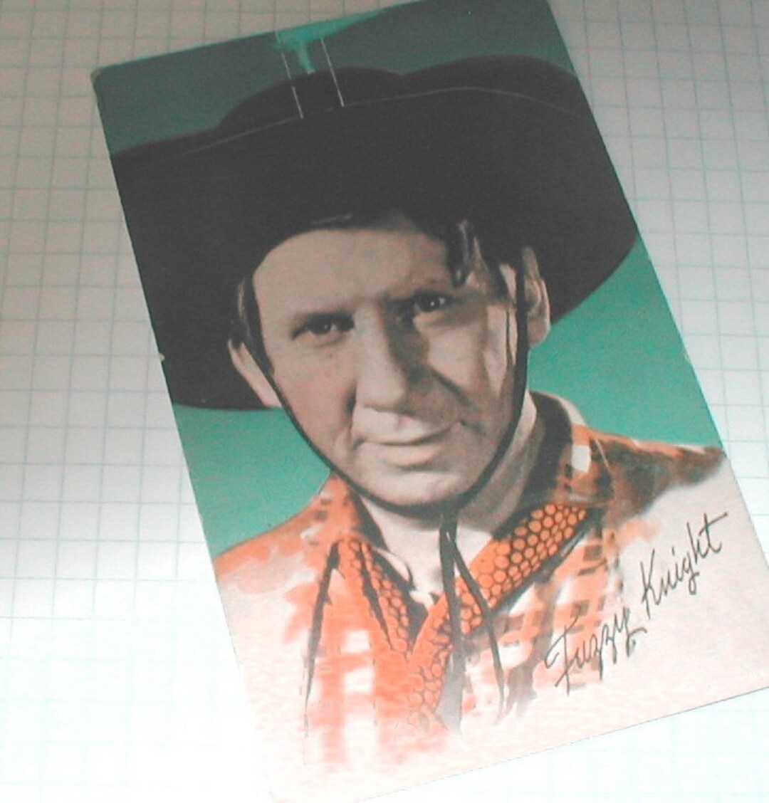 Cowboy Fuzzy Knights' Finger Print Arcade Card - Etsy