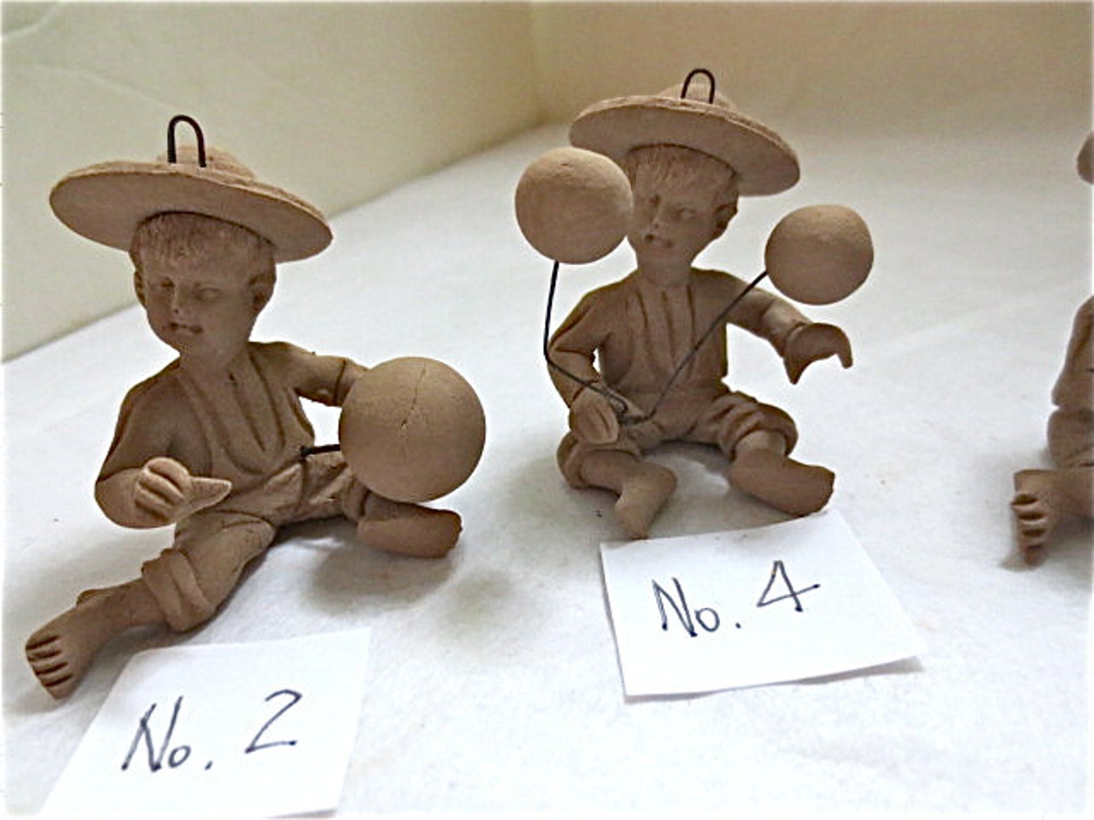 Terra Cotta Boys Vintage With Balls and Drums - Italian Ceramic ...