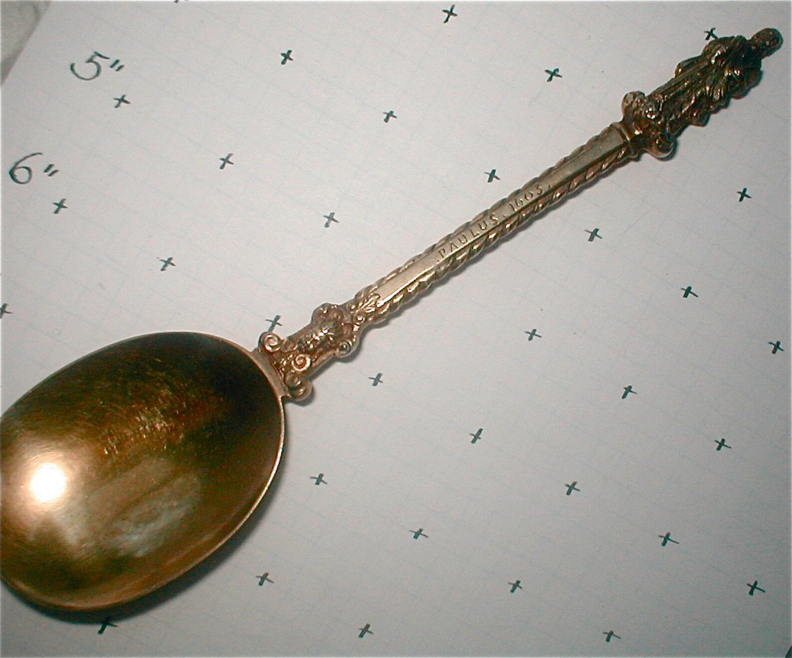 St Paul Brass Apostle Spoon Engraved Paulis 1603 Vintage - Etsy