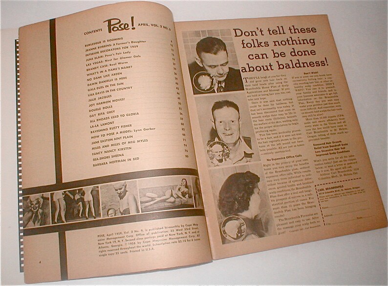 Mature 1959 POSE The Picture Magazine Mens Vintage Pulp | Etsy