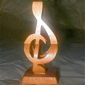 Tiny Treble Clef Wood Sculpture - Artisan Made - Ragwood Designs - Etsy