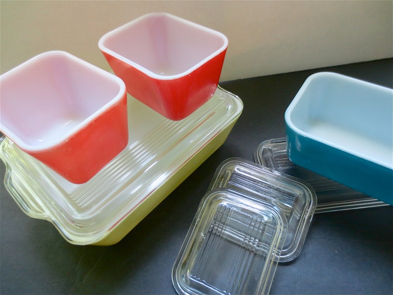 Pyrex Primary Colors Set of 4 All Dishes Have Lids - Etsy