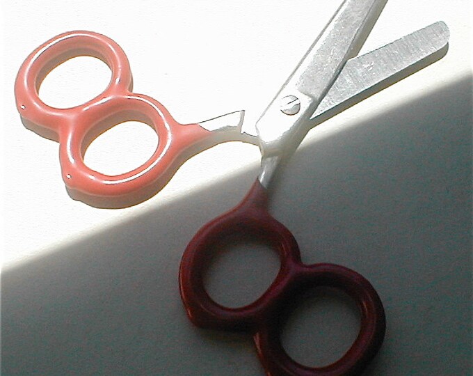 Childrens Training Scissors - Vintage 60s School - 4 Finger Hole Safety ...