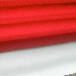 White Rubber Backed Broadcloth - Red Cotton Reverse - Sold by the Yard ...