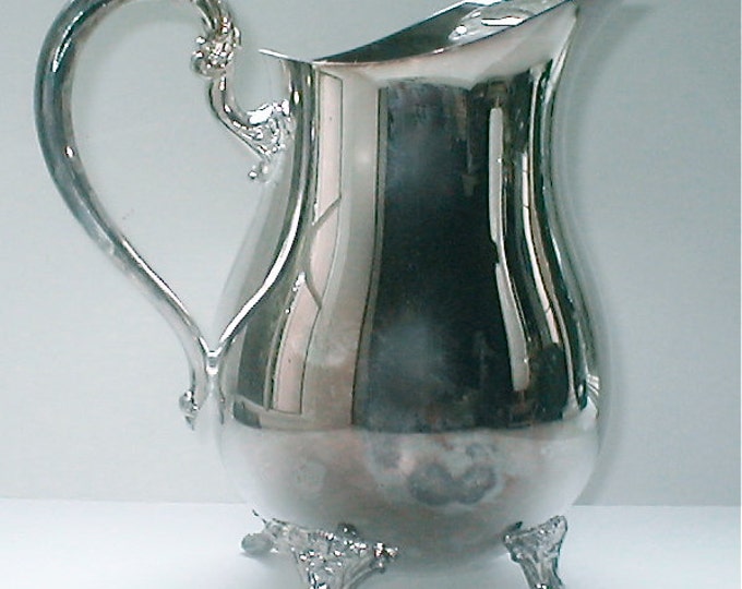 Oneida Silver Plate Water Pitcher Classic Round Belly Footed - Etsy