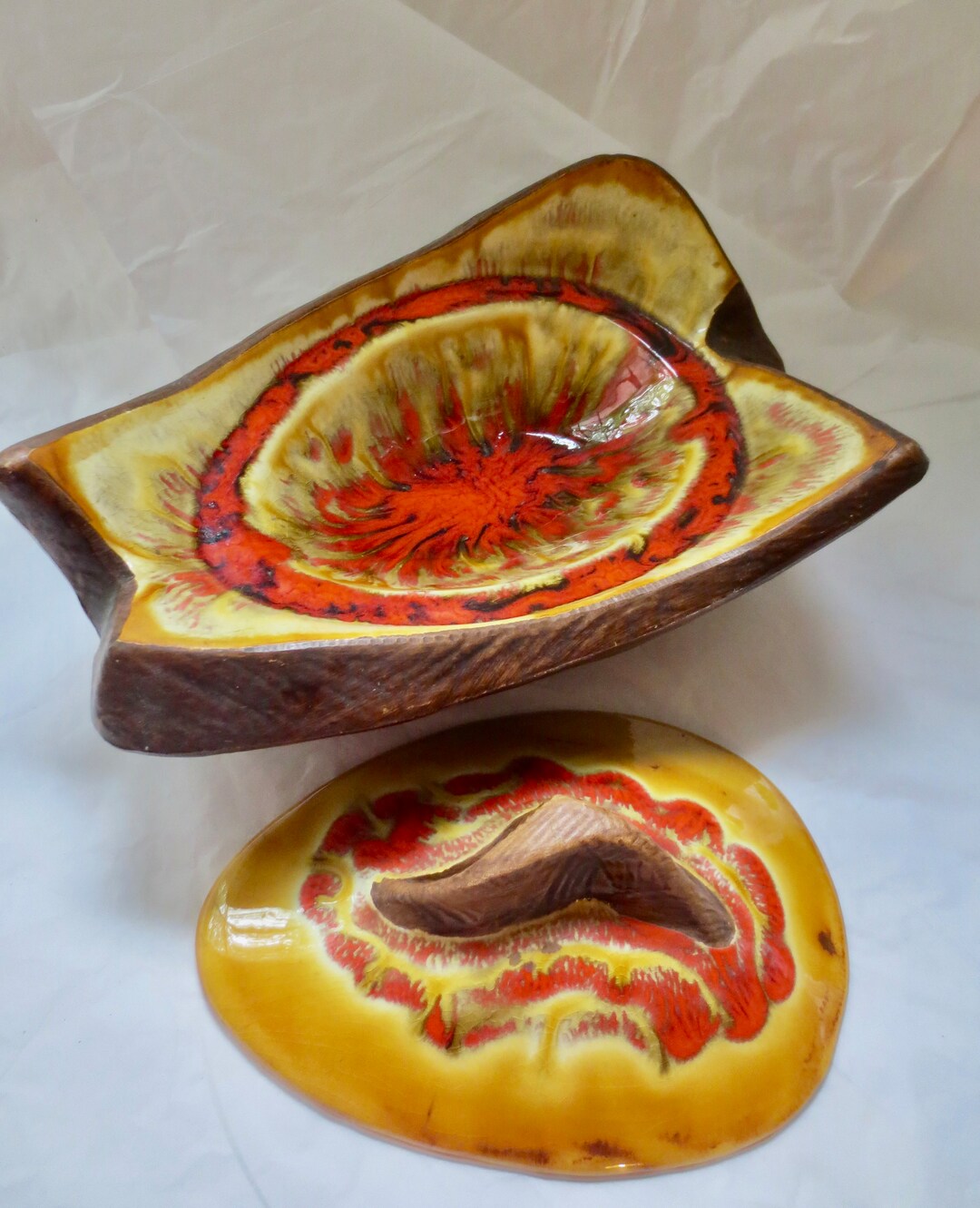 Atomic Egg Covered Bowl California Original Cal.orig. Vintage 1960s ...