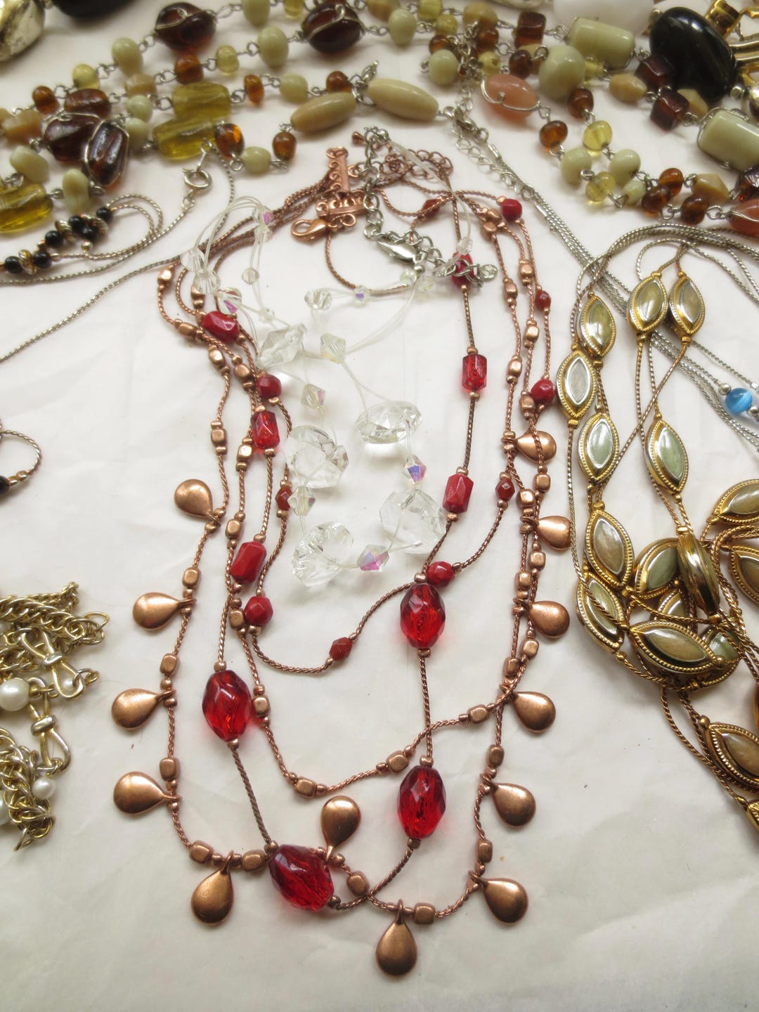11 Necklaces From 1990s - Beaded - Pendants - Chains - Complete ...
