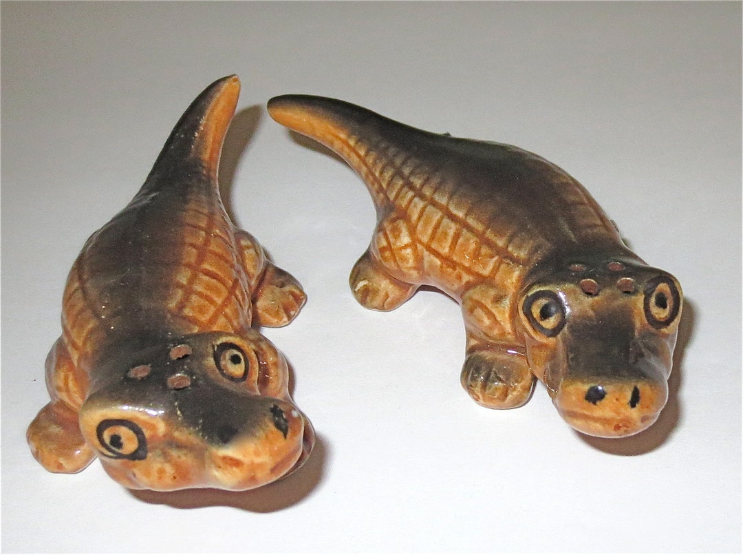 Dine With Swamp Creatures - Alligator Salt and Pepper Shakers - Kitschy ...
