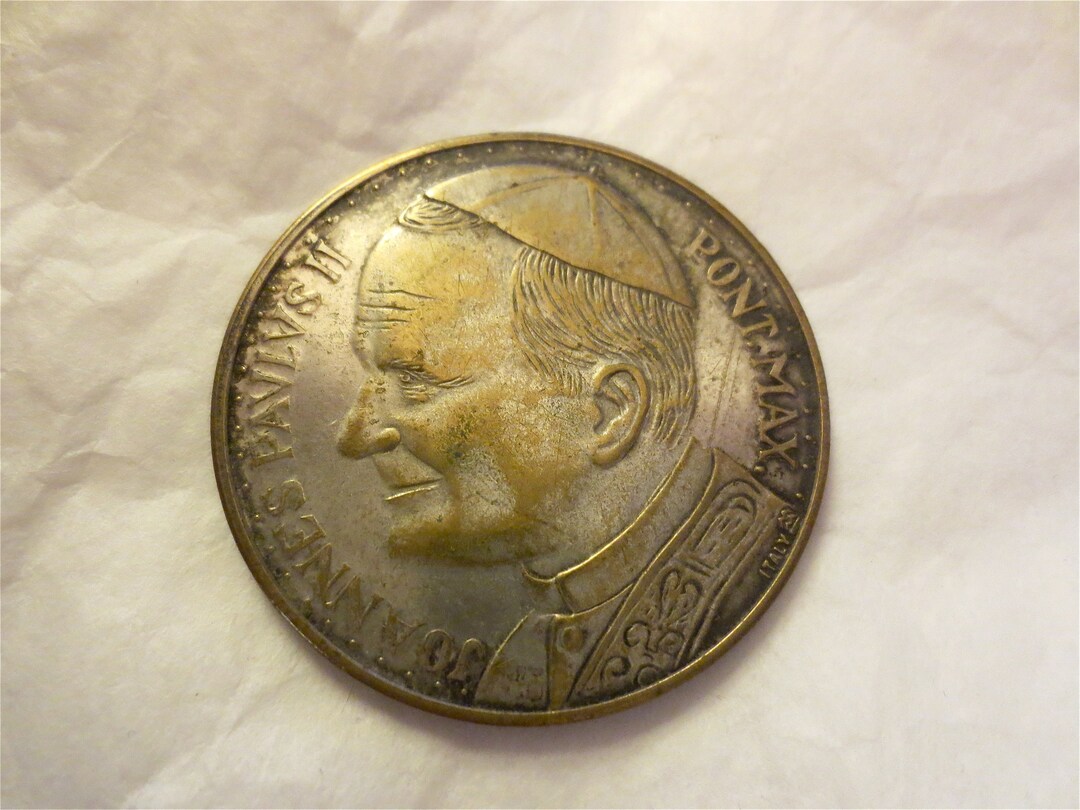 Vatican Pope John Paul II Coin Papal Medallion Vintage 1980s ...