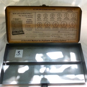 No. 3 Hardware Shop Metal Parts Box - Bibb Washer Retainers Kit ...