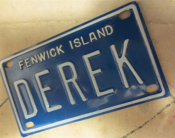Derek Name Plate Bike License Plate Bike ID Plate Fenwick - Etsy