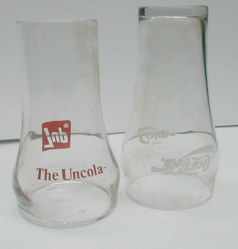 7-UP the Un Cola and Coke Glass Set of Two Brilliant Ad Campaign - - Etsy